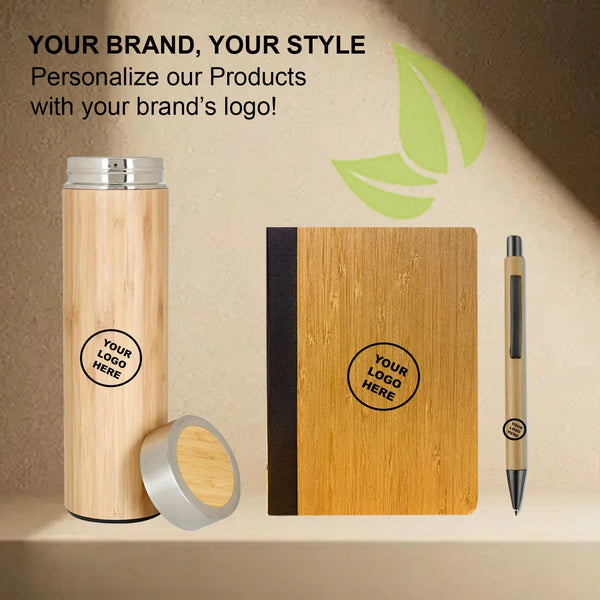 Premium Bamboo Corporate Gift Set - Bamboo Diary, Bamboo Pen, and Bamb ...